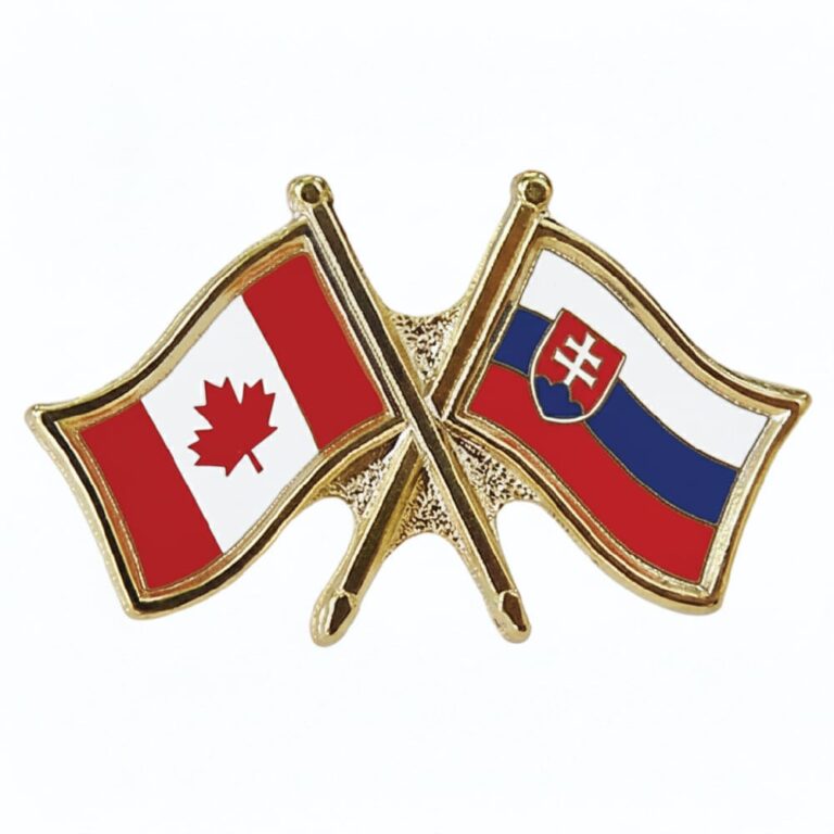 Buy Canada/Slovakia Crossed Pin | The Flag Shop
