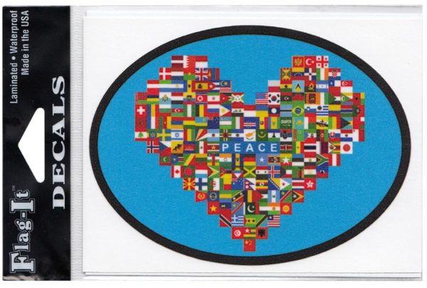World Peace Decal, English | The Flag Shop