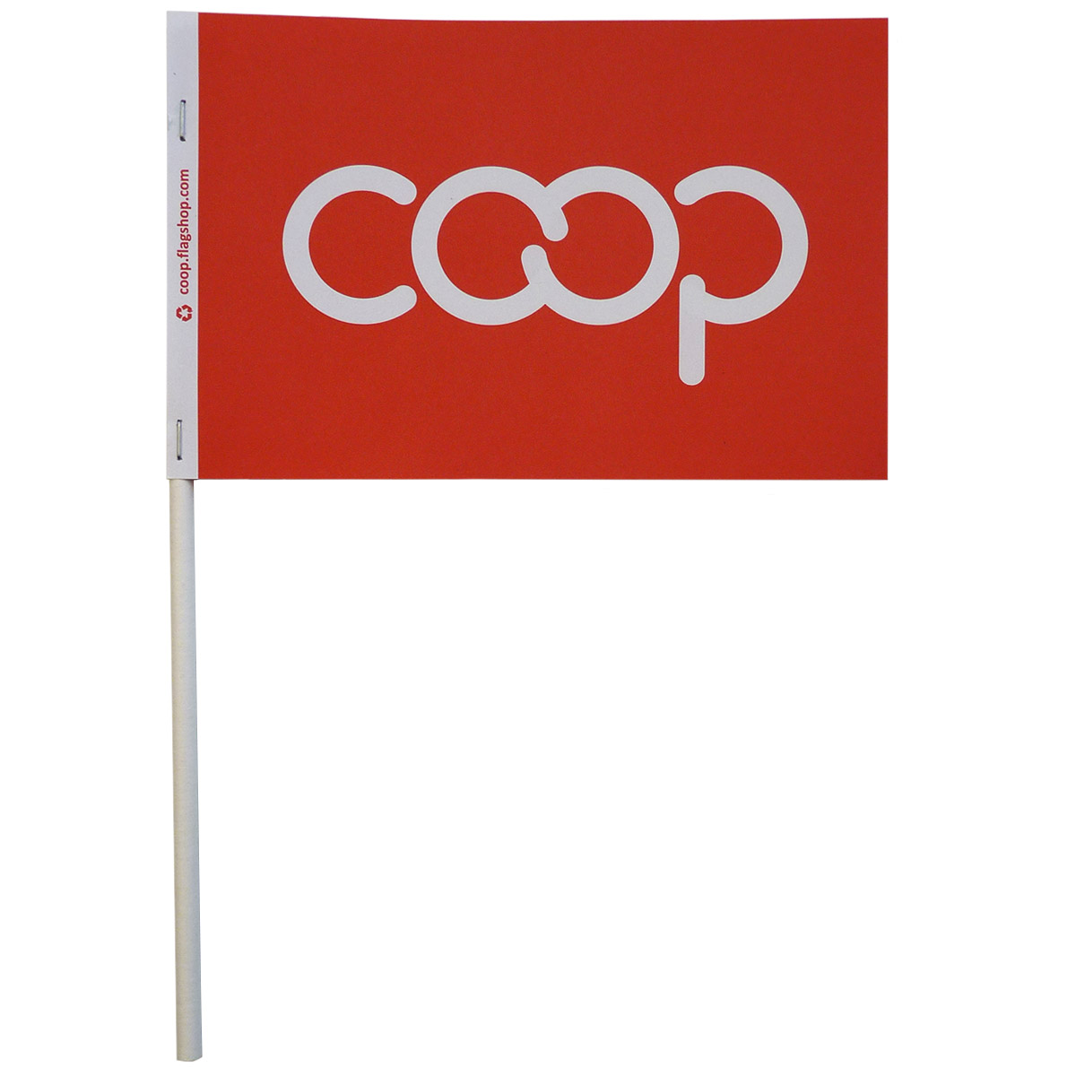 Co-op Paper Stick Flag, Red | The Flag Shop