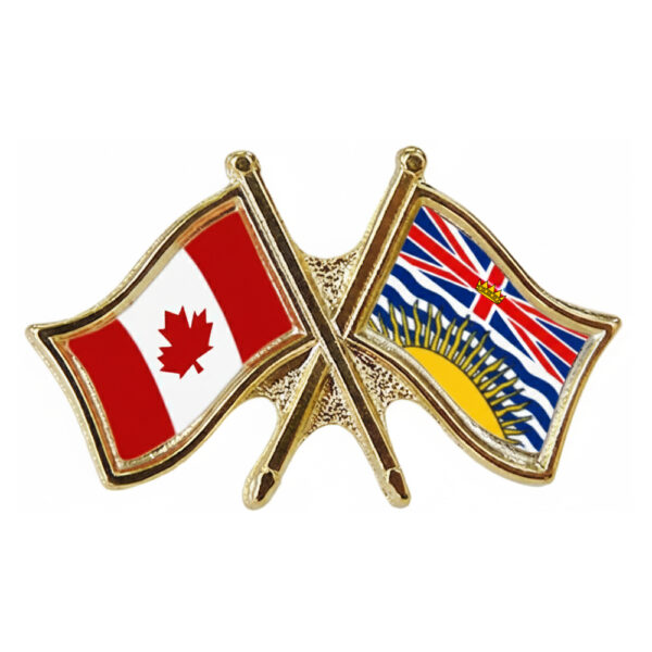 Canada/British Columbia Crossed Pin | The Flag Shop